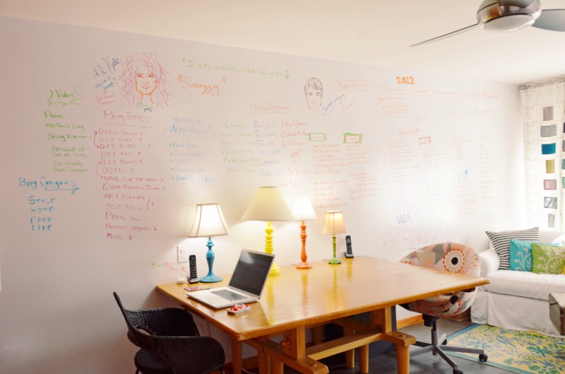 DIY Whiteboard Wall Write On Your Walls Brit Co